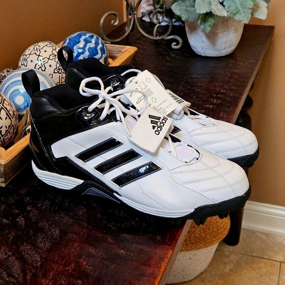 adidas | Shoes | Nwt Adidas Mens Leather Gridiron Football Cleats ...